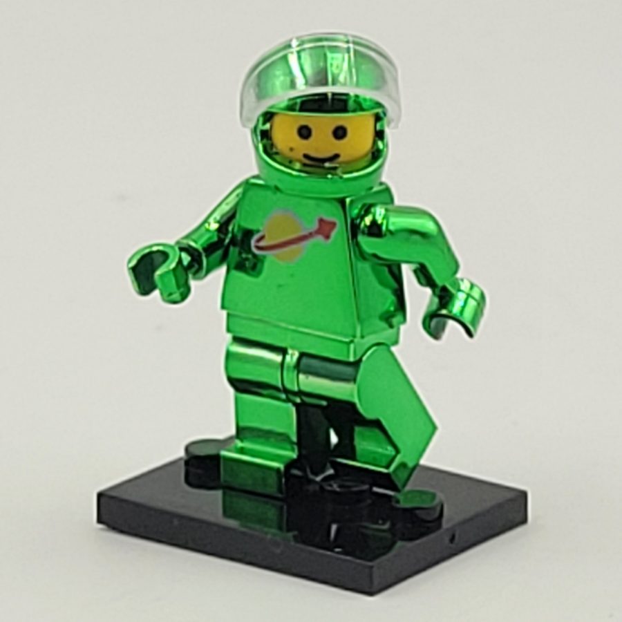 Green Classic Spaceman (Chrome) Minifigure Building Block - Xpress ...