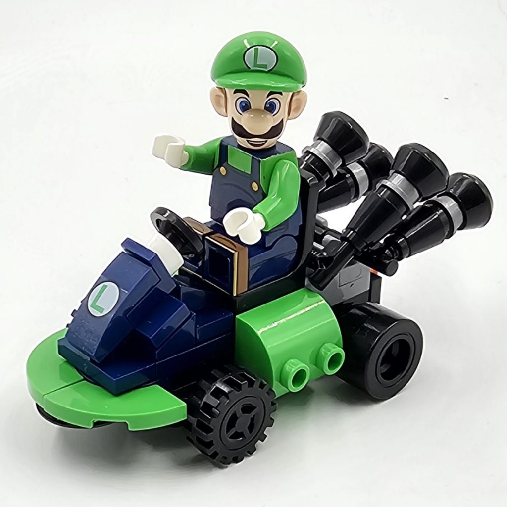 Luigi & Kart (Super Mario Bros) Minifigure Building Block