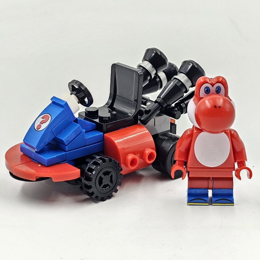 Dash Red Yoshi & Kart (Super Mario Bros) Minifigure Building Block