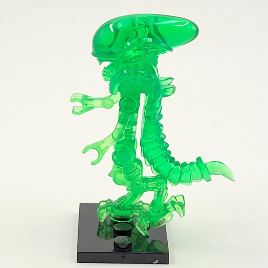 Alien Xenomorph (Green Translucent) Minifigure Building Block