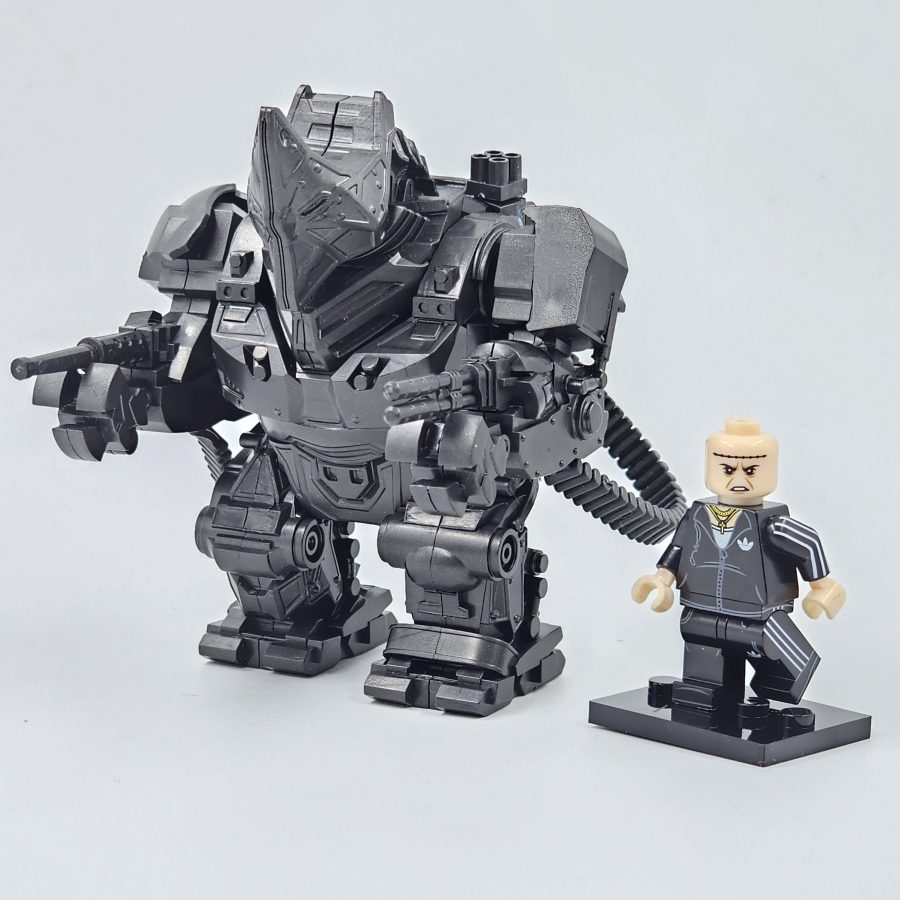 Rhino with Aleksei Sytsevich Minifigure Building Block (BigFig)